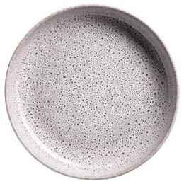 Suppenteller GIPFELSTÜCK "Teller-Set, Geschirr, Service Alpenwiese", lila (beere), H:4cm Ø:21cm, Steinzeug, Speiseteller, jedes Teil ein Unikat