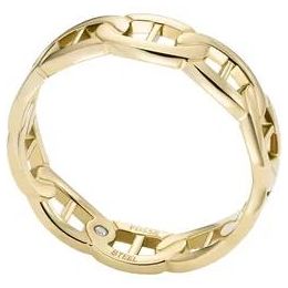 Fingerring Fossil "Schmuck Geschenk Edelstahl Ring Heritage D-Link" Gr. 19, gold (gelbgoldfarben), Fingerringe, Damen, 19, Edelstahl, 5,5mm, Fingerring