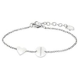 Armband Liebeskind Berlin "Schmuck Edelstahl Together Today Everyday Herz", silber (silberfarben), Armb&auml;nder, Damen, 20cm, Edelstahl, Armband