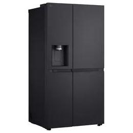 LG Side-by-Side "GSLE91MBAB", Energieeffizienz: B (A-G), silber (essence schwarz steel), B:91,3cm H:179cm T:73,1cm, Kühlschränke, Topseller