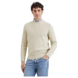 Marc O'Polo Rundhalspullover MARC O'POLO, Herren, Gr. L, grau (gray silk), Strick, Obermaterial: 100% Baumwolle, regular fit, Rundhals, Bündchen, Pullover, mit modischer Struktur
