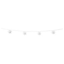 IC WINTERWORLD LED-Lichterkette "Weihnachtsdeko aussen", weiß, Dioden 10 Stk. Flammen 10 Stk., Kabellänge 1m x Gesamtlänge 4,15m, Lichterketten, Sterne mit 19 Spitzen, ca. 12 cm groß