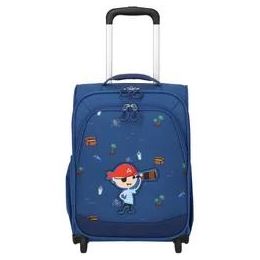 Kinderkoffer Travelite "MINIMOVER 2w", Kinder, Gr. B/H/T: 31cm x 44cm x 20cm 19 l, blau, Polyester, festlich, Koffer, Kindertrolley Aufsteckfunktion