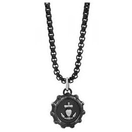 Adelia´s Kette mit Anhänger ADELIA ́S, schwarz, Halsketten, Herren, unbekannt, Edelstahl