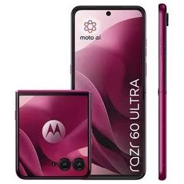 Motorola Smartphone "Razr 60 Ultra", Energieeffizienz: A (A-G), pink (cabaret), 512 GB, Mobiltelefone
