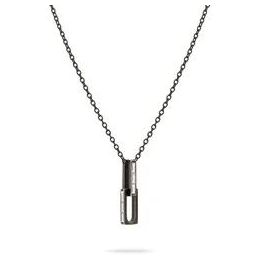 Kette mit Anh&auml;nger Liebeskind Berlin "Schmuck Geschenk Edelstahl Halskette Festive Mini Link", schwarz-wei&szlig; (schwarz, kristallwei&szlig;), Halsketten, Damen, Edelstahl, L: 45 B: 1mm, mit Zirkonia (synth.), B:1mm