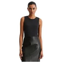 Marc O'Polo T-Shirt MARC O'POLO "mit TENCELTM Lyocell", Damen, Gr. XXL, schwarz, Obermaterial: 66% Lyocell, 32% Baumwolle, 2% Elasthan, unifarben, slim fit, Rundhals, Shirts