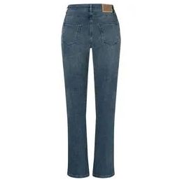 Stretch-Jeans MAC "Melanie", Damen, Gr. 48, Länge 32, blau (ashblau authentic), Denim/Jeans, Obermaterial: 70% Baumwolle, 17% Polyester, 11% Lyocell, 2% Elasthan, figurbetont normal, Jeans, Gerade geschnitten, Topseller