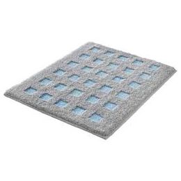Badematte Kleine Wolke "Boxes", grün (opal), H:20mm, Polyacryl, Badematten, Badteppich, modernes Design, Hoch/Tief Effekt