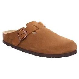 Pantoffel Rohde "ALBA", Damen, Gr. 38, braun, Veloursleder, Schuhe, Schlappen, Hausschuh mit leichter Laufsohle in Weite G