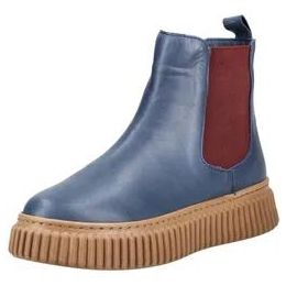 Stiefelette Andrea Conti "Andrea Conti Stiefelette Leder", Damen, Gr. 38, blau (navy, rot), Leder, Schuhe
