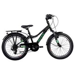 S'COOL Kinderfahrrad S’COOL "S'COOL troX" Gr. 29, schwarz (schwarz, neon grün), Fahrräder, Kinder, 29cm, 20 Zoll (50,80cm)