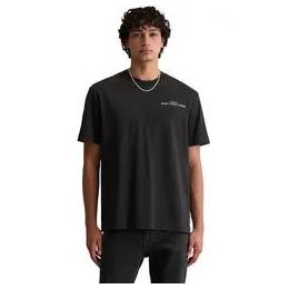Marc O'Polo T-Shirt MARC O'POLO DENIM "mit entspanntem Rückenprint", Herren, Gr. XL, schwarz, Obermaterial: 100% Baumwolle, unifarben, relaxed fit, Rundhals, normaler Saum, Shirts