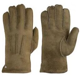 Lederhandschuhe Pearlwood "NORTH", Damen, Gr. 8,5, oliva, Schafsleder, unifarben, Handschuhe, warm gefüttert, Ziernähte, Temperaturregulierend
