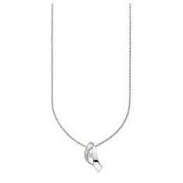 Kette mit Anh&auml;nger Bruno Banani "Schmuck Geschenk", silberfarben, kristallwei&szlig;, Halsketten, Damen, Silber 925 (Sterlingsilber), L: 45 B: 1mm, mit Zirkonia (synth.), B:1mm