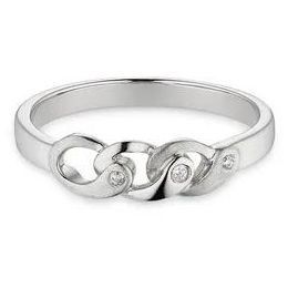 Silberring Bruno Banani "Schmuck Geschenk" Gr. 58, silberfarben, kristallwei&szlig;, Fingerringe, Damen, 58, Silber 925 (Sterlingsilber), 4,6mm, Silberring, mit Zirkonia (synth.)