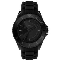 Quarzuhr Fynch-Hatton, schwarz, Armbanduhren, Herren, Armbanduhr, Herrenuhr, Silikonarmband, analog
