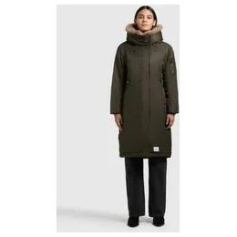 Wintermantel Khujo "OLIVA", Damen, Gr. XXL, forest grün, Twill, 100% Nylon, unifarben, eingesetzt Rippbündchen mit Windstopper, Mäntel