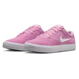 Sneaker Nike SPORTSWEAR "W Nike CHARGE SUEDE", Gr. 43, pink rise, weiß, pink rise, weiß, Leder, Schuhe