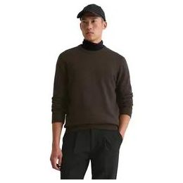 Marc O'Polo Rundhalspullover MARC O'POLO "aus gesprenkeltem Tweedgarn", Herren, Gr. XL, burnt henna, Obermaterial: 31% Wolle (Schafwolle), 29% Schurwolle, 20% Viskose, 20% Polyamid, unifarben, Rundhals, Pullover