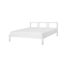 Beliani Doppelbett VANNES in Wei&szlig; - (W) 187 x (H) 80 x (L) 209 cm | Gr.: onesize
