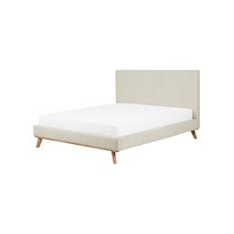 Beliani Doppelbett TALENCE in Beige/Braun - (W) 177 x (H) 106 x (L) 218 cm | Gr.: onesize