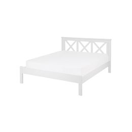 Beliani Doppelbett TANNAY in Wei&szlig; - (W) 149 x (H) 90 x (L) 208 cm | Gr.: onesize