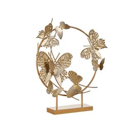 Beliani Dekofigur BERYLLIUM in Gold - (W) 40 x (H) 48 x (L) 8 cm | Gr.: onesize