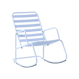 Beliani Schaukelstuhl TURI in Blau - (W) 66 x (H) 92 x (L) 96 cm | Gr.: onesize
