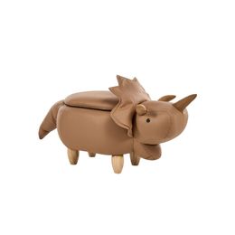 Beliani Tierhocker TRICERATOPS in Braun - (W) 92 x (H) 56 x (L) 42 cm | Gr.: onesize