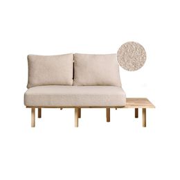 Beliani 2-Sitzer Sofa SALO in Beige/Braun - (W) 155 x (H) 74 x (L) 104 cm | Gr.: onesize