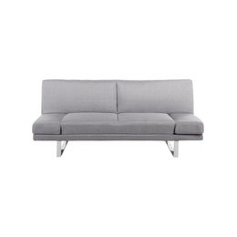 Beliani 2-Sitzer Sofa YORK in Grau/Silber - (W) 190 x (H) 81 x (L) 89 cm | Gr.: onesize