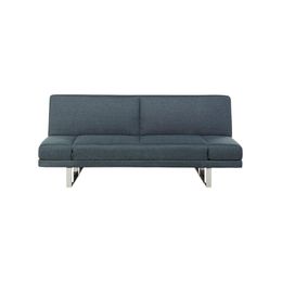 Beliani 2-Sitzer Sofa YORK in Blau/Silber/Grau - (W) 190 x (H) 81 x (L) 89 cm | Gr.: onesize
