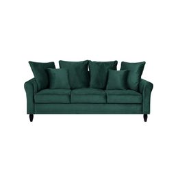 Beliani 3-Sitzer Sofa BORNHOLM in Grün/Schwarz - (W) 197 x (H) 76 x (L) 79 cm | Gr.: onesize