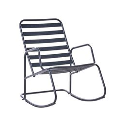 Beliani Schaukelstuhl TURI in Schwarz - (W) 66 x (H) 92 x (L) 96 cm | Gr.: onesize