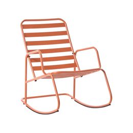 Beliani Schaukelstuhl TURI in Orange - (W) 66 x (H) 92 x (L) 96 cm | Gr.: onesize
