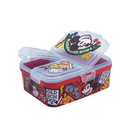 Disney Mickey Mouse Kinder Brotdose XL Lunchbox mit 3 Fächern | Gr.: onesize