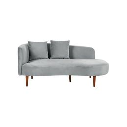 Beliani Chaiselongue CHAUMONT in Grau/Braun - (W) 168 x (H) 75 x (L) 74 cm | Gr.: onesize