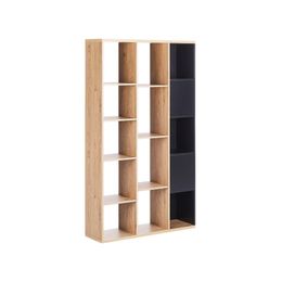Beliani B&uuml;cherregal BANGOR in Braun/Schwarz - (W) 99 x (H) 175 x (L) 26 cm | Gr.: onesize