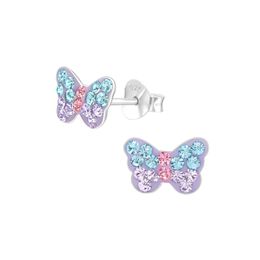 schmuck23 Silber Ohrringe 925 Schmetterling 0,8 cm x 0,8 cm | Gr.: onesize