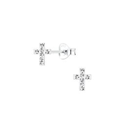 schmuck23 Silber Ohrringe 925 Kreuz 0,5 cm x 0,6 cm | Gr.: onesize