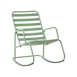 Beliani Schaukelstuhl TURI in Grün - (W) 66 x (H) 92 x (L) 96 cm | Gr.: onesize