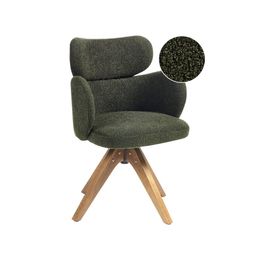 Beliani Esszimmerstuhl MARCY in Grün/Braun - (W) 60 x (H) 85 x (L) 66 cm | Gr.: onesize