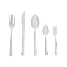 Beliani 60-tlg Besteck Set PENNE in Silber | Gr.: onesize