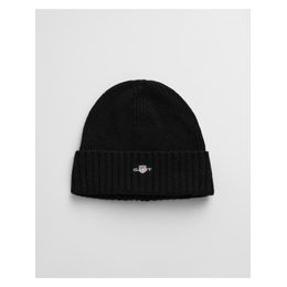 Gant UNISEX. SHIELD WOOL BEANIE in Black | Gr.: onesize