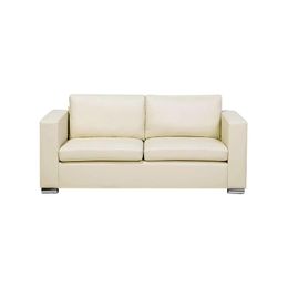 Beliani 3-Sitzer Sofa HELSINKI in Beige/Silber - (W) 186 x (H) 72 x (L) 76 cm | Gr.: onesize