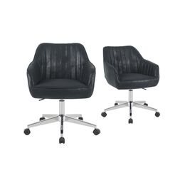 DUBI Möbel 2er-Set: Bürostuhl Mika-Noel in Schwarz - (B)60 x (H)80 x (T)61 cm | Gr.: onesize