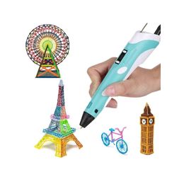 Wisam 3D Drucker Stift Set Blau für Kinder Erwachsene mit 3 Farben 1.75mm | Gr.: onesize