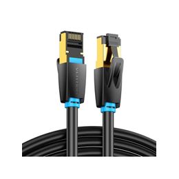 Wisam Netzwerkkabel CAT8 SFTP RJ45 Ethernet 40Gbps 8m Schwarz | Gr.: onesize