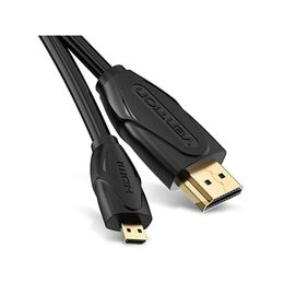 Wisam Micro-HDMI auf HDMI Kabel 3 Meter schwarz | Gr.: onesize